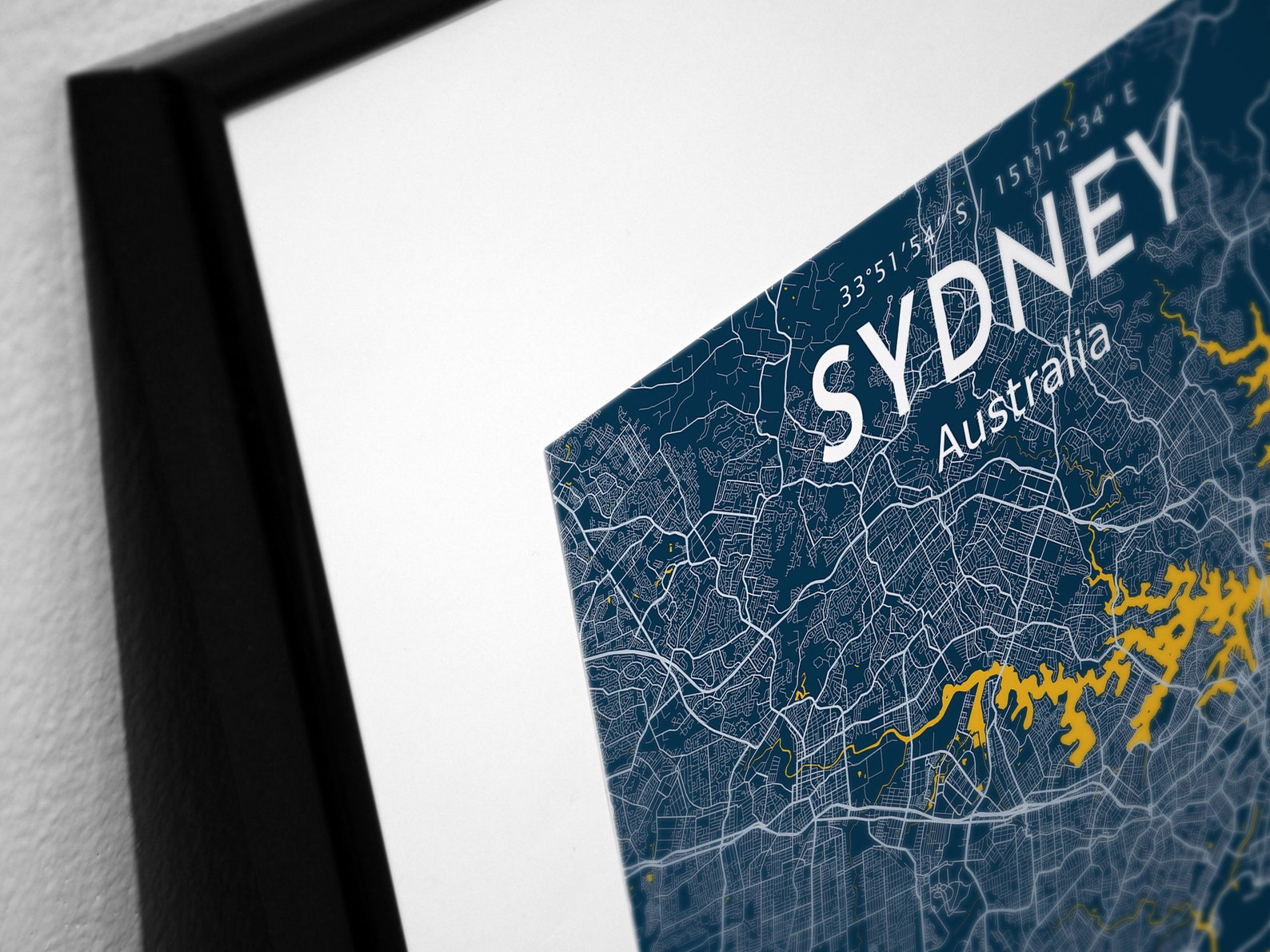 Sydney Blue Map Poster Sydney City Blue Map Poster Sydney - Etsy