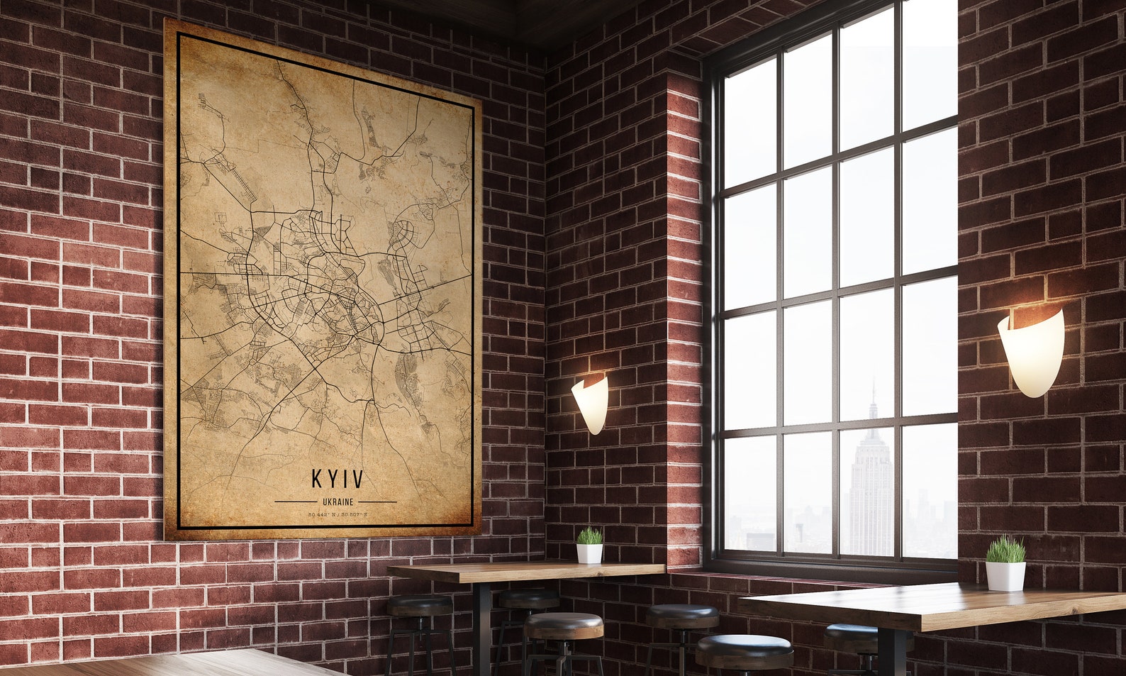 Kyiv Vintage Map Poster Kyiv Old Map Grunge Kyiv Map Old | Etsy