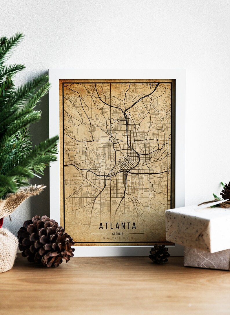 Custom Old Map Print, Map Poster Download, Printable Wall Art, Choose ...
