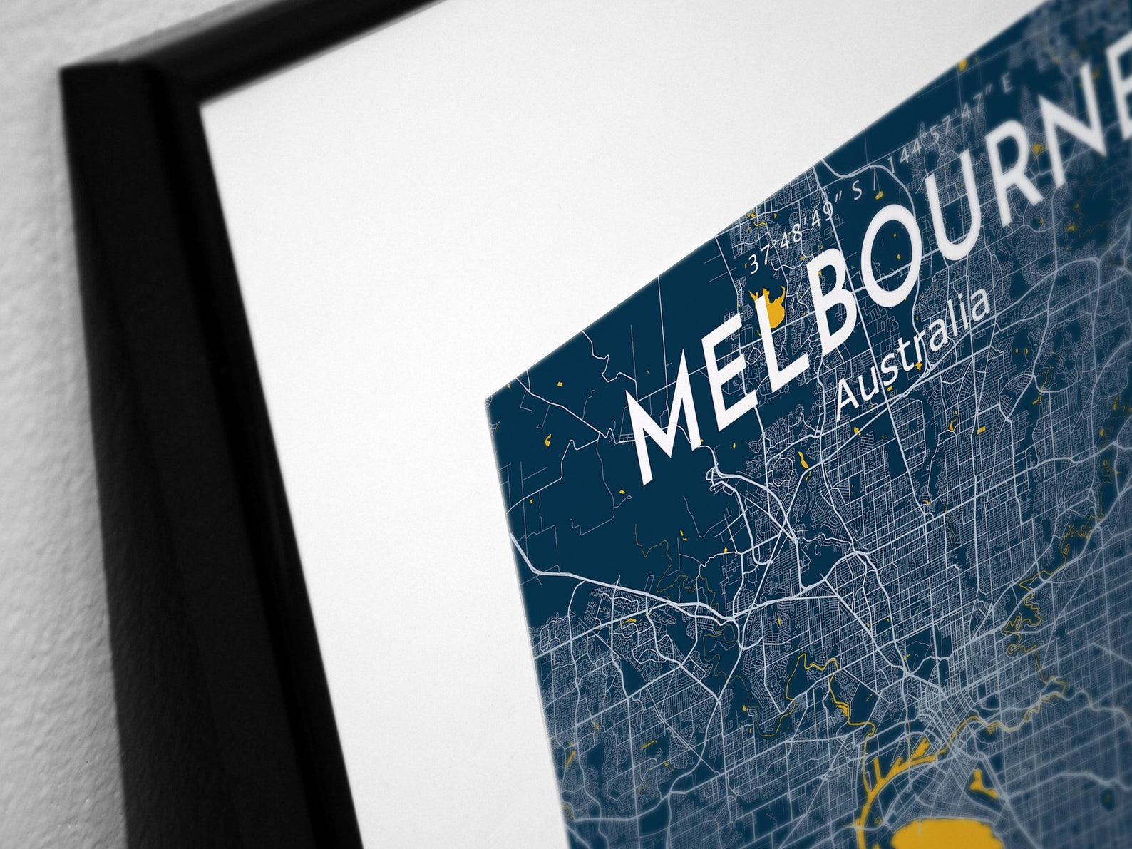 Melbourne Blue Map Poster Melbourne City Blue Map Poster - Etsy