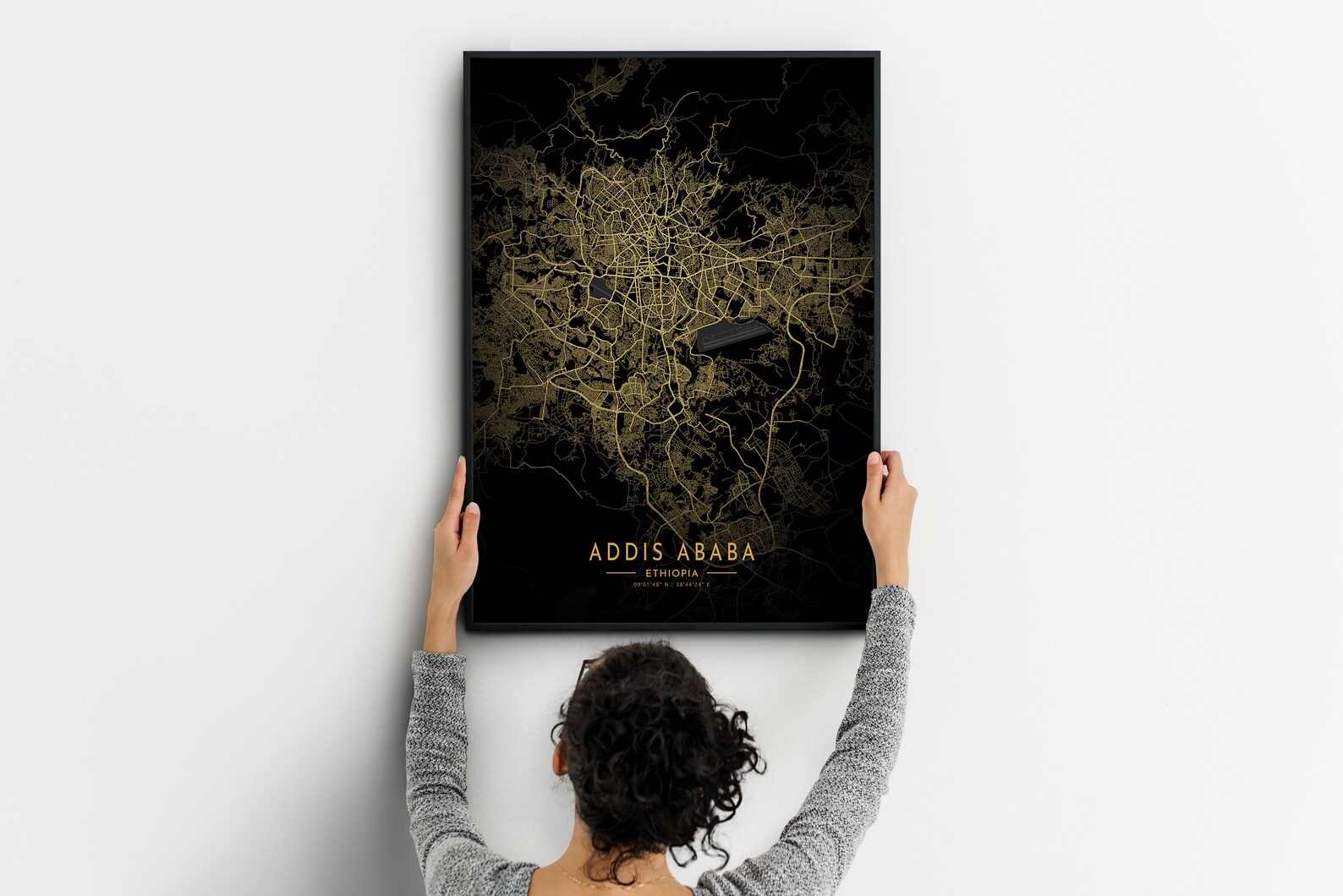 Addis Ababa Custom Map Poster Addis Ababa City Poster Addis - Etsy