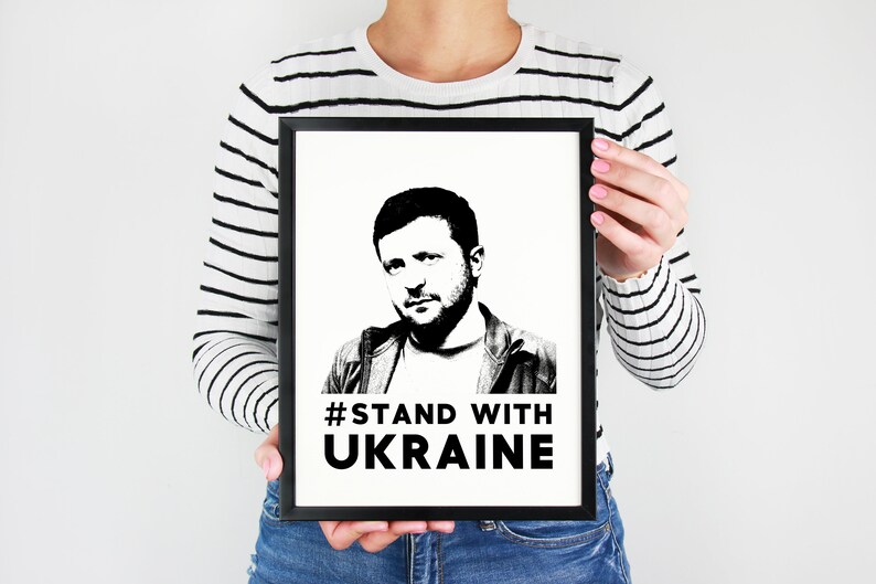 Volodymyr Zelenskyy Poster Stand With Ukraine Poster - Etsy