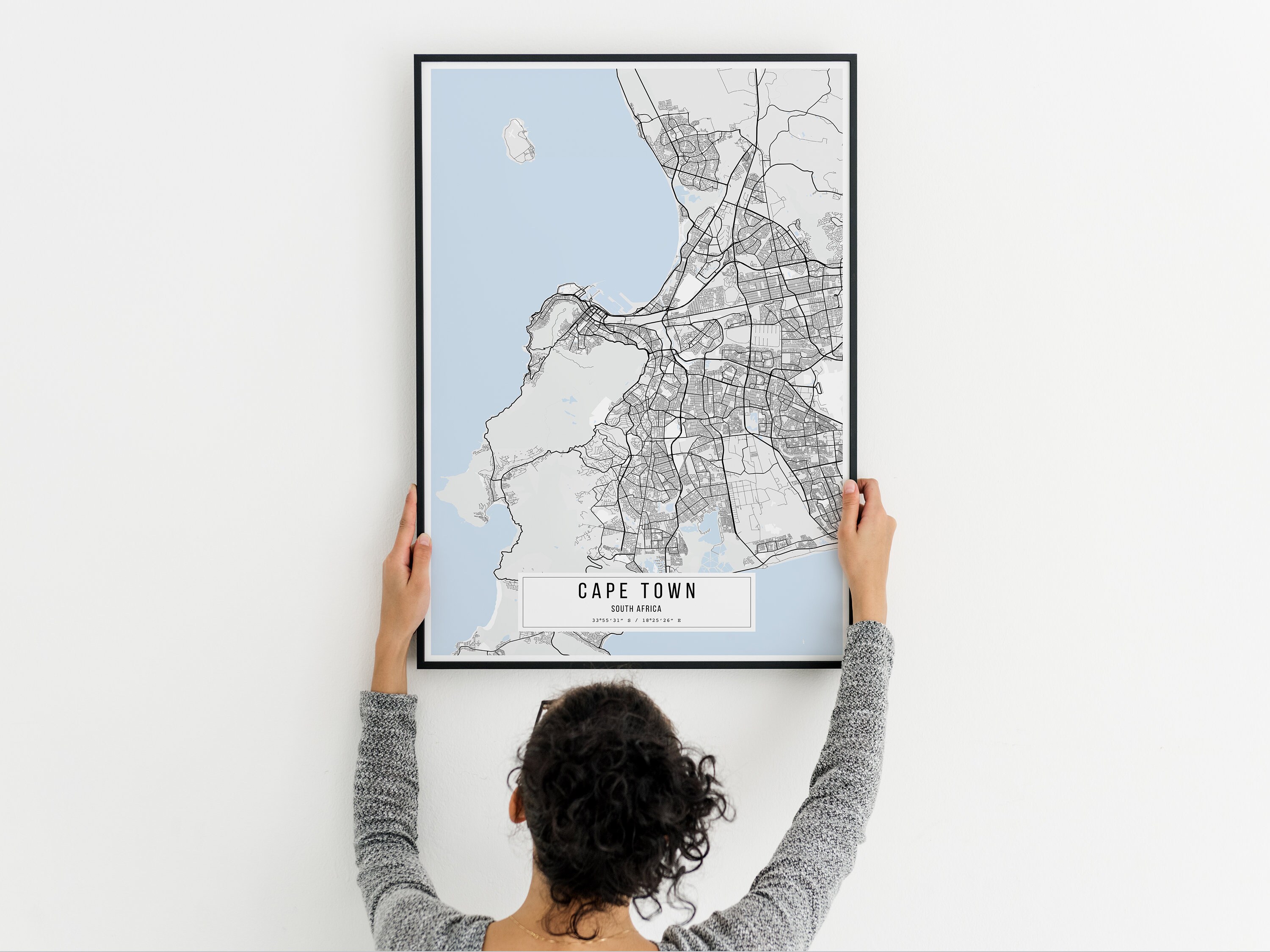 Cape Town Map Poster Cape Town City Map Poster Cape Town | Etsy