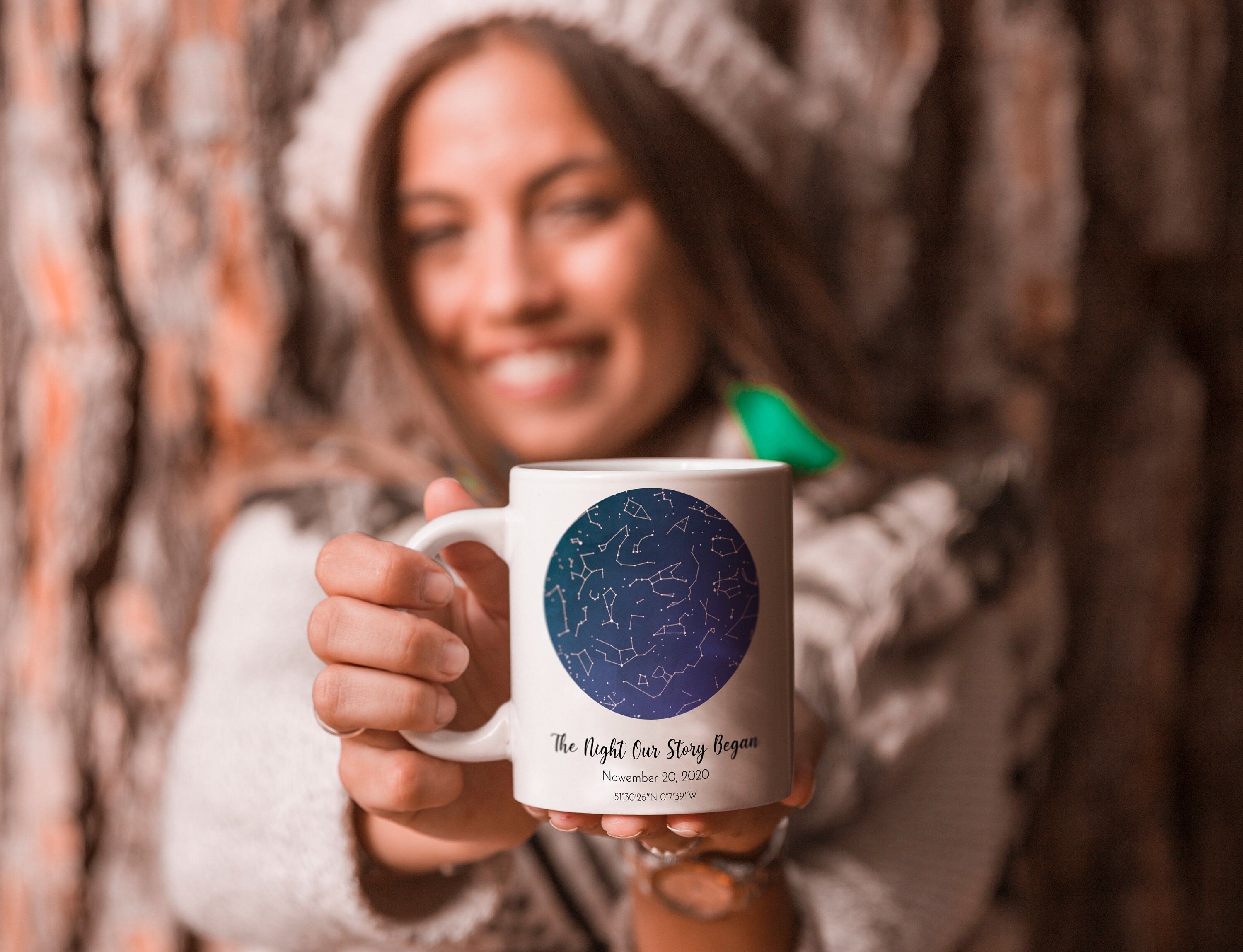 Star Map Custom Coffee Mug Night Sky Star Map Mug - Etsy