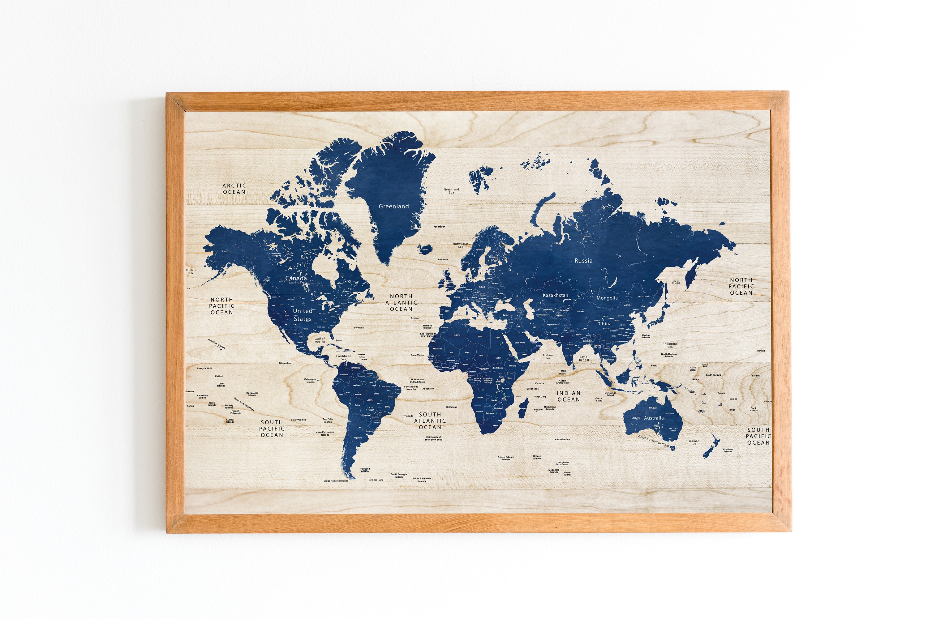 World Map Canvas World Map Poster Family Travel Map - Etsy