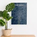 Chengdu Blue Map Poster Chengdu City Modern Map Print - Etsy