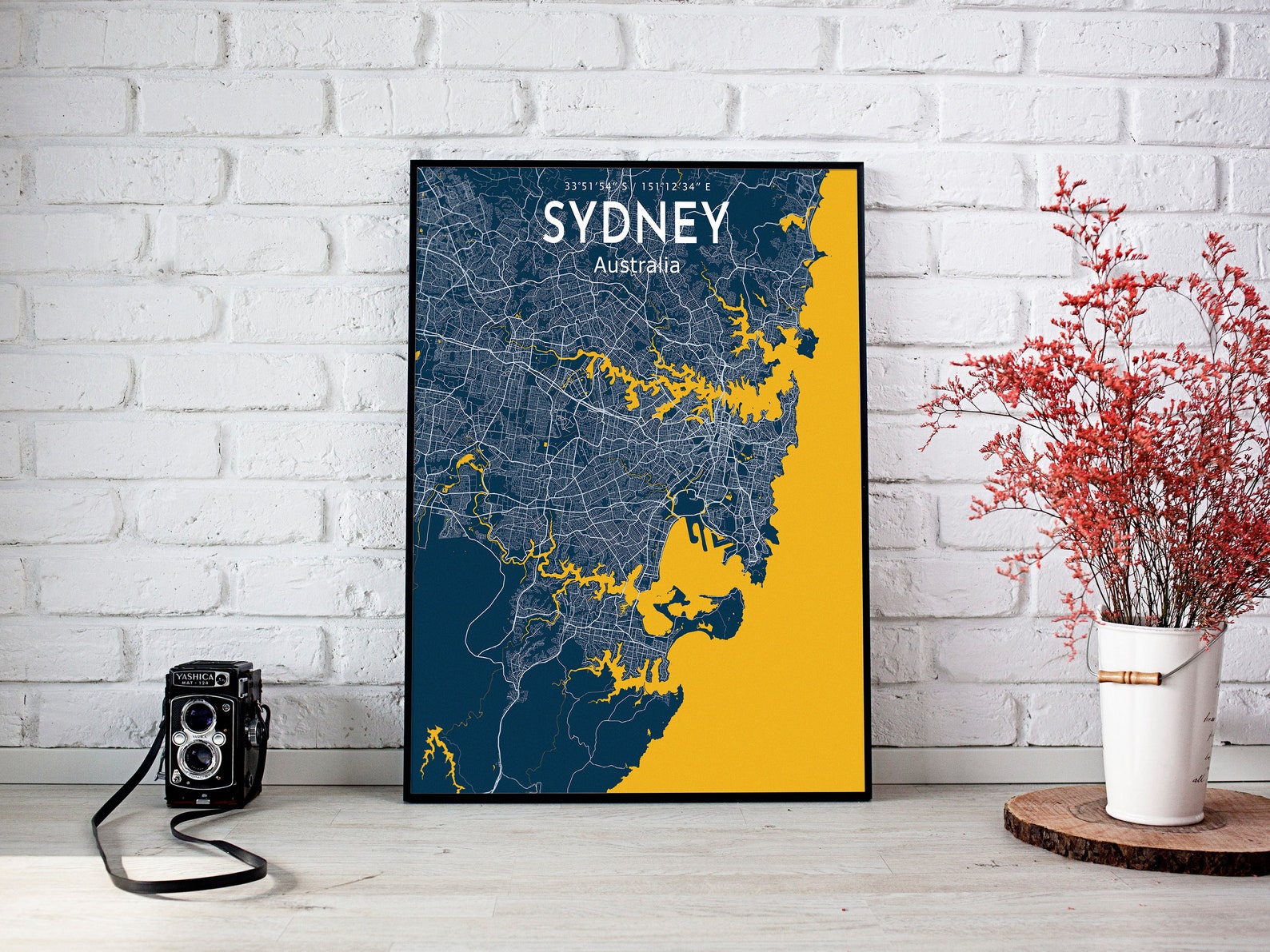 Sydney Blue Map Poster Sydney City Blue Map Poster Sydney - Etsy