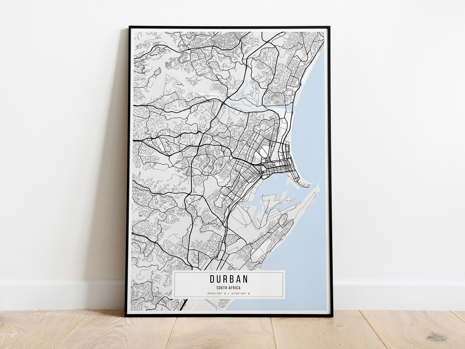 Durban Map Poster Durban City Map Poster Durban City Sign - Etsy