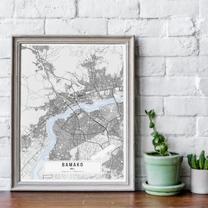 Bamako Map Poster Bamako City Map Poster Bamako City Sign - Etsy