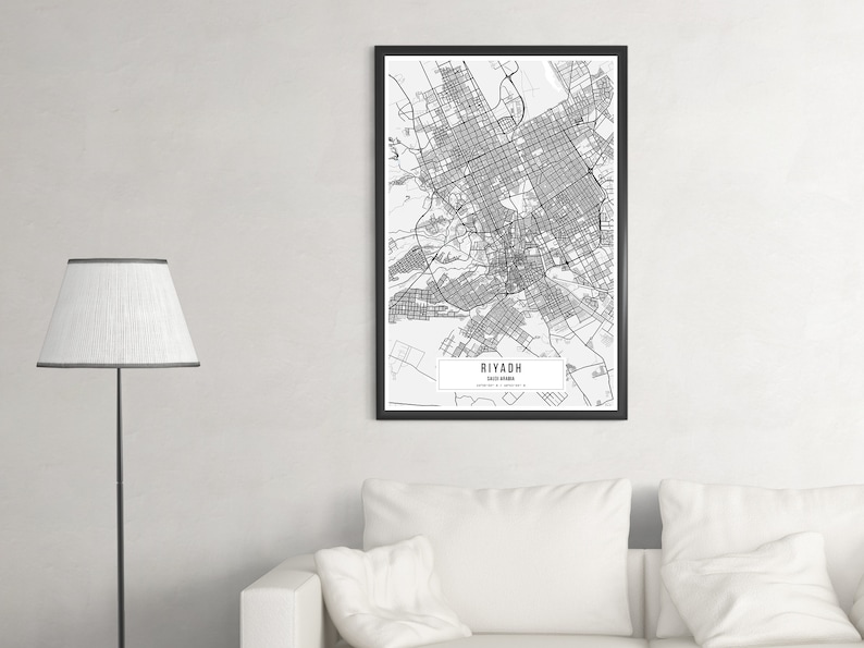 Riyadh City Map Poster: Saudi Arabia Hometown Art - Etsy