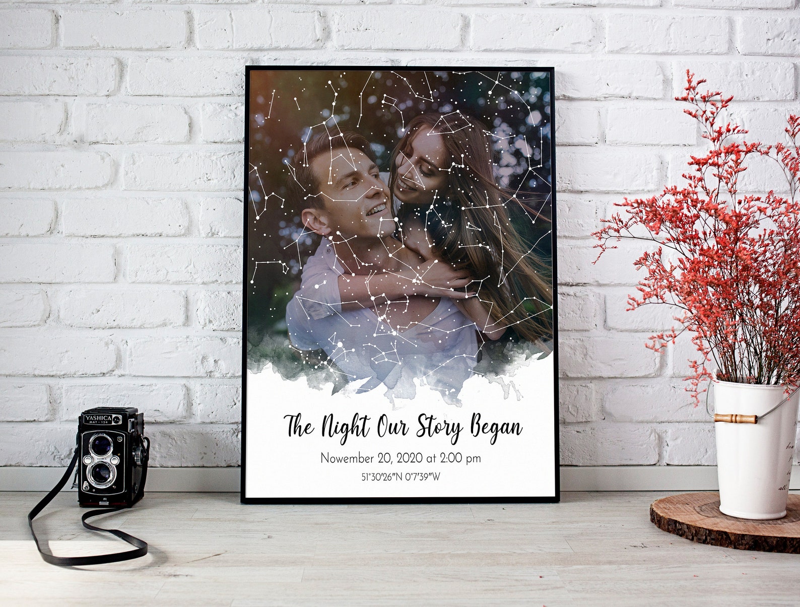 Custom Star Map With Photo Custom Star Map Print - Etsy