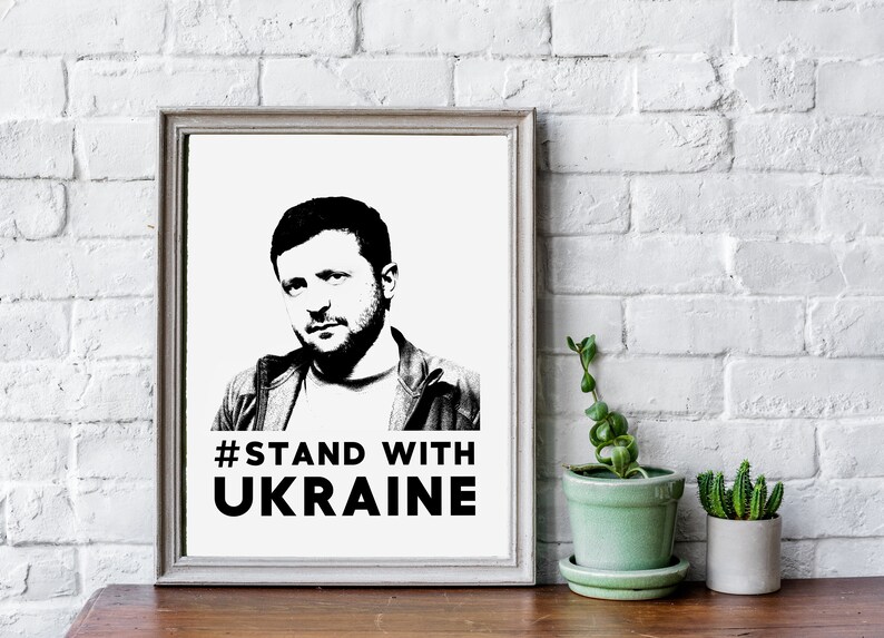 Volodymyr Zelenskyy Poster Stand With Ukraine Poster - Etsy