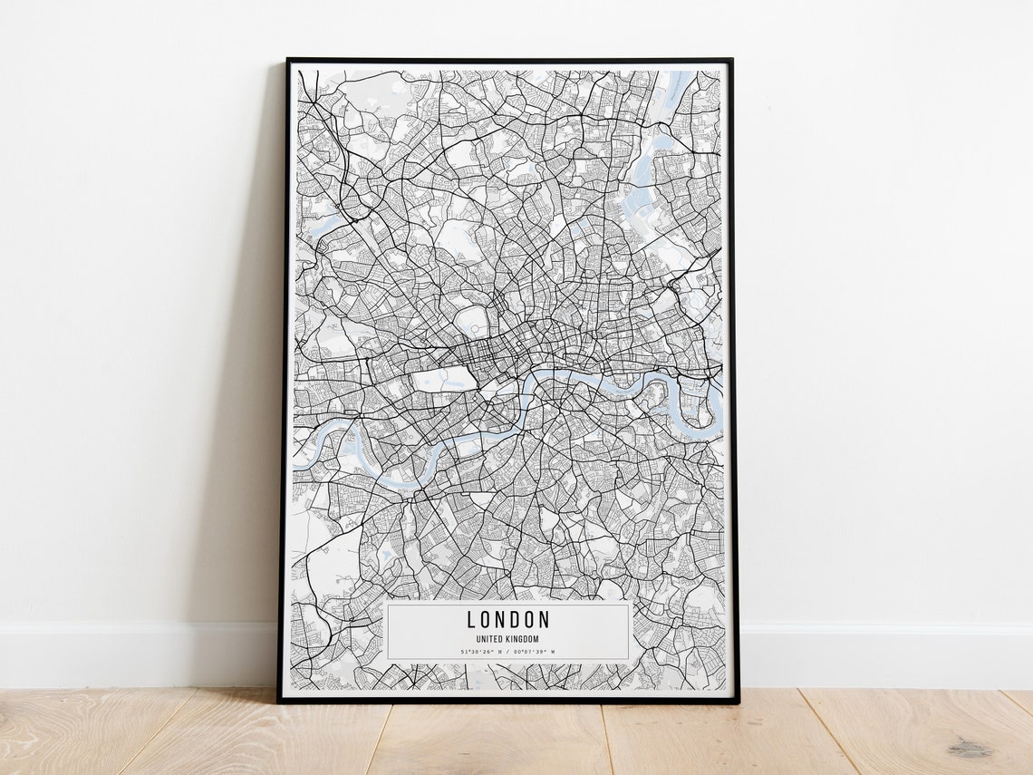 London Map Poster London City Map Poster London City Sign - Etsy