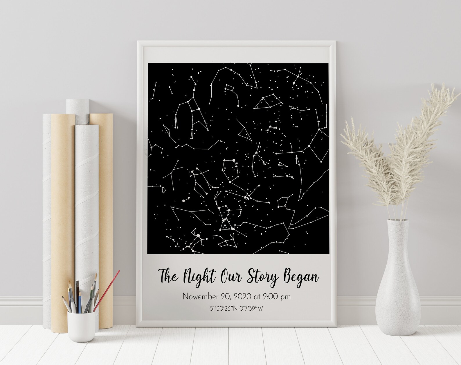 Custom Star Map Print Night Sky Wall Art Personalized Star | Etsy
