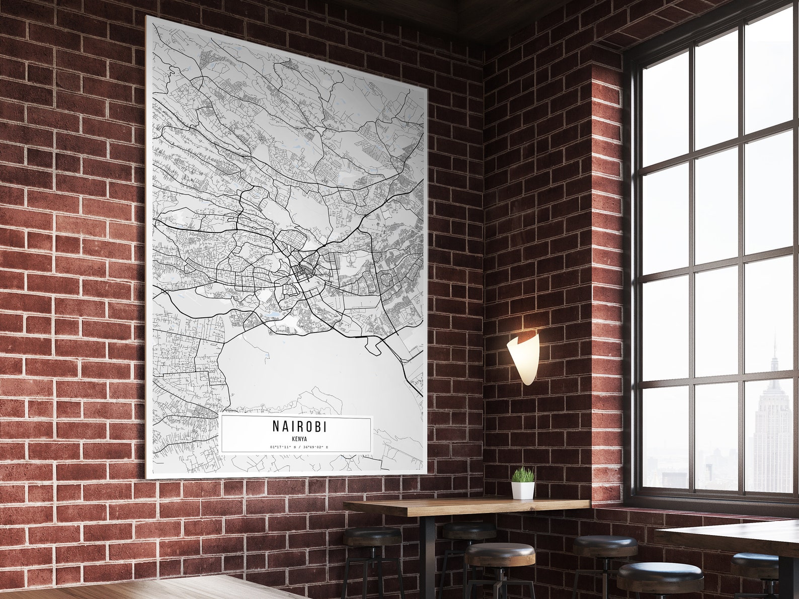 Nairobi Map Poster Nairobi City Map Poster Nairobi City | Etsy