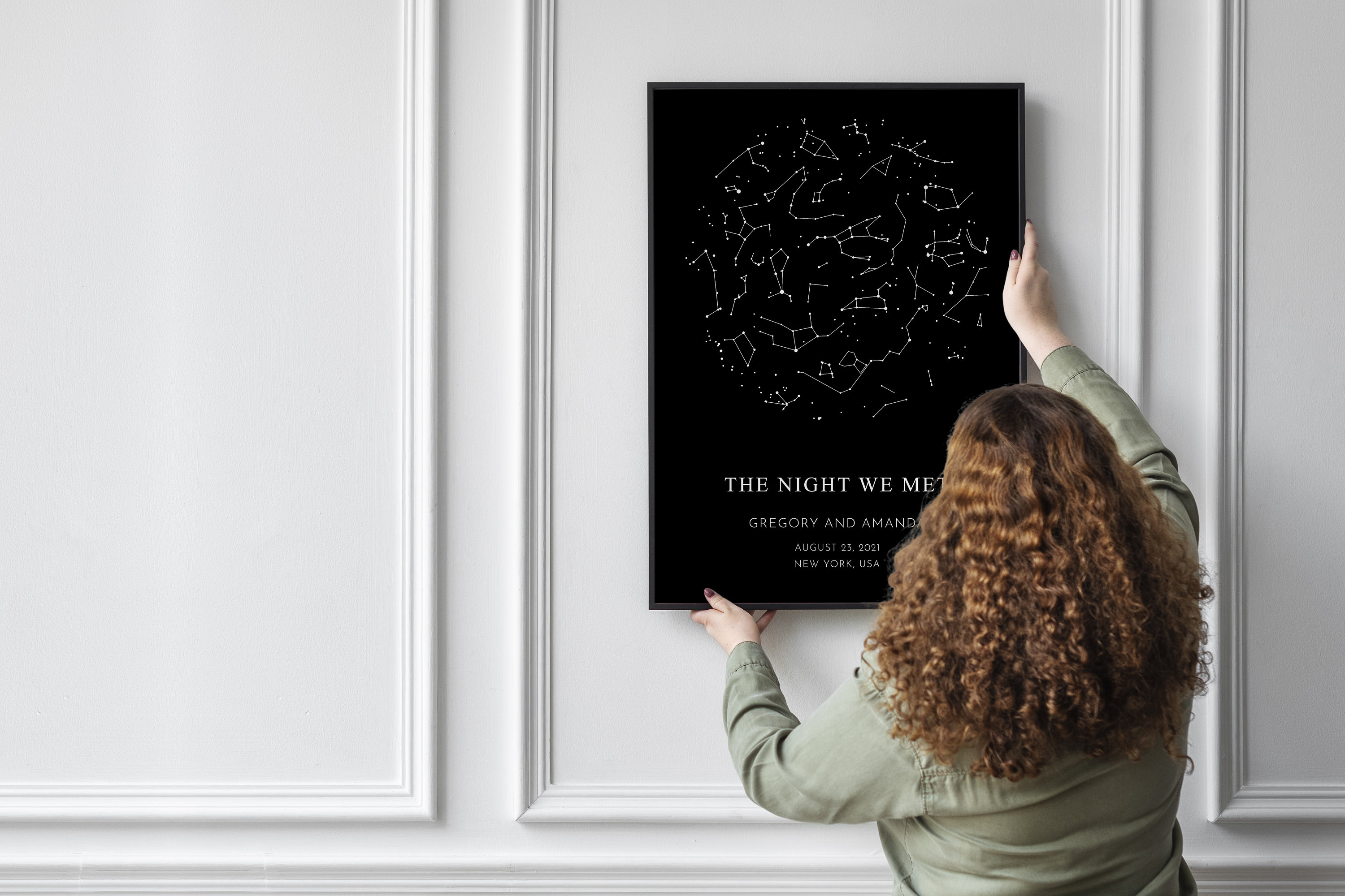 The Day You Were Born Star Map Personalized Star Map by Date | Etsy