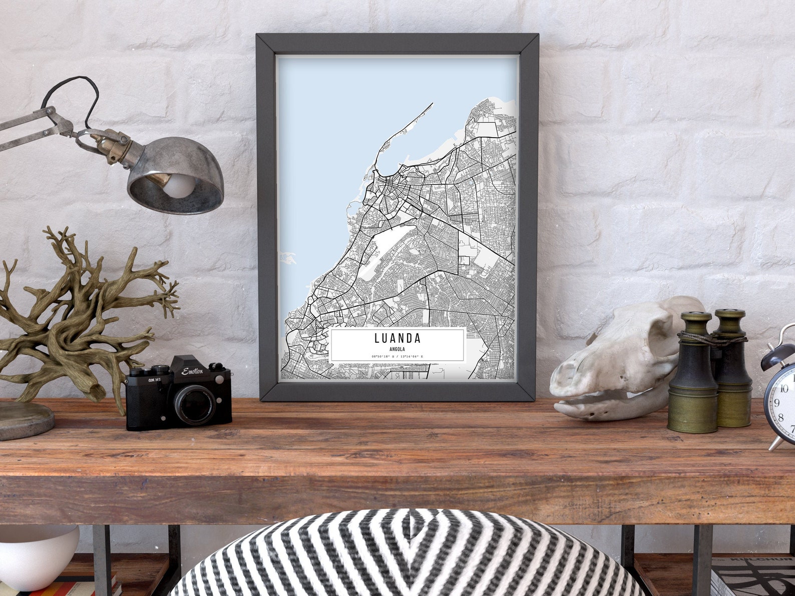 Luanda Map Poster Luanda City Map Poster Luanda Map Sign - Etsy
