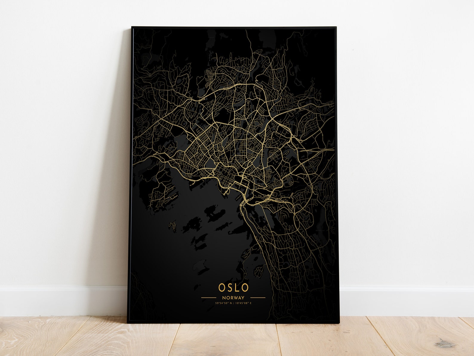 Oslo Gold Map Poster Oslo City Poster Oslo Map Printable - Etsy