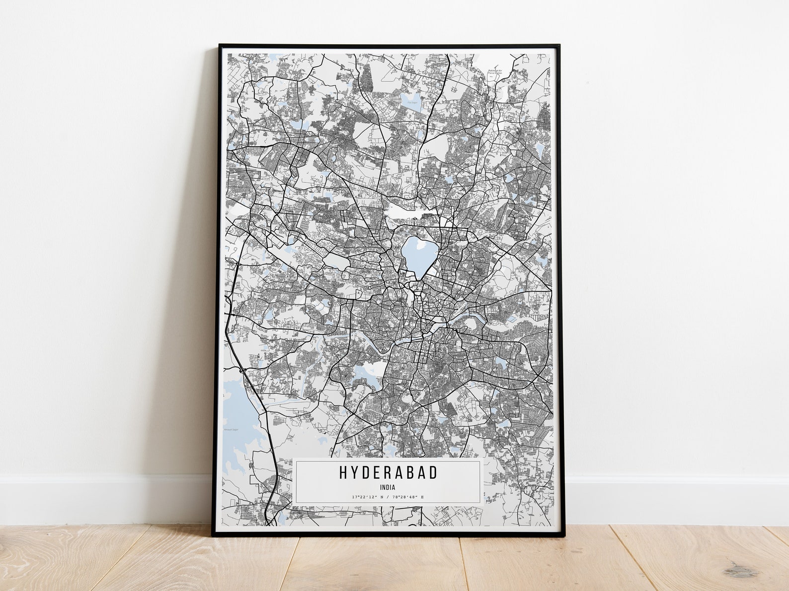 Hyderabad Map Poster Hyderabad City Map Poster Hyderabad - Etsy