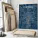 Chengdu Blue Map Poster Chengdu City Modern Map Print - Etsy