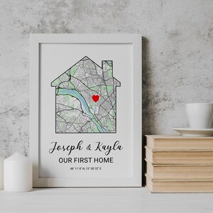 Personalized Home Map Print, First Home Gift, Housewarming Gift - Etsy