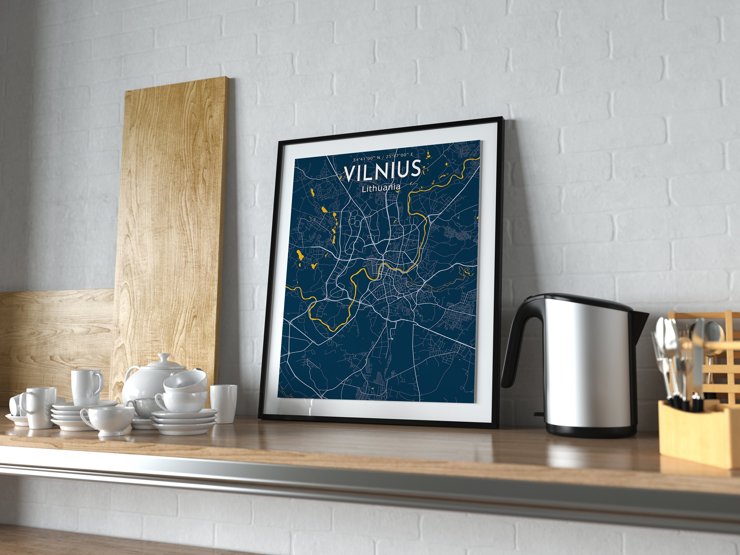 Vilnius Blue Map Poster Vilnius City Blue Map Poster Vilnius - Etsy