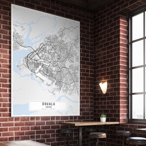 Douala Map Poster, Douala City Map Poster, Douala City Sign, Cameroon ...