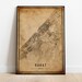 Rabat Vintage Map Poster, Rabat Old Map, Grunge Rabat Map, Rabat Old ...