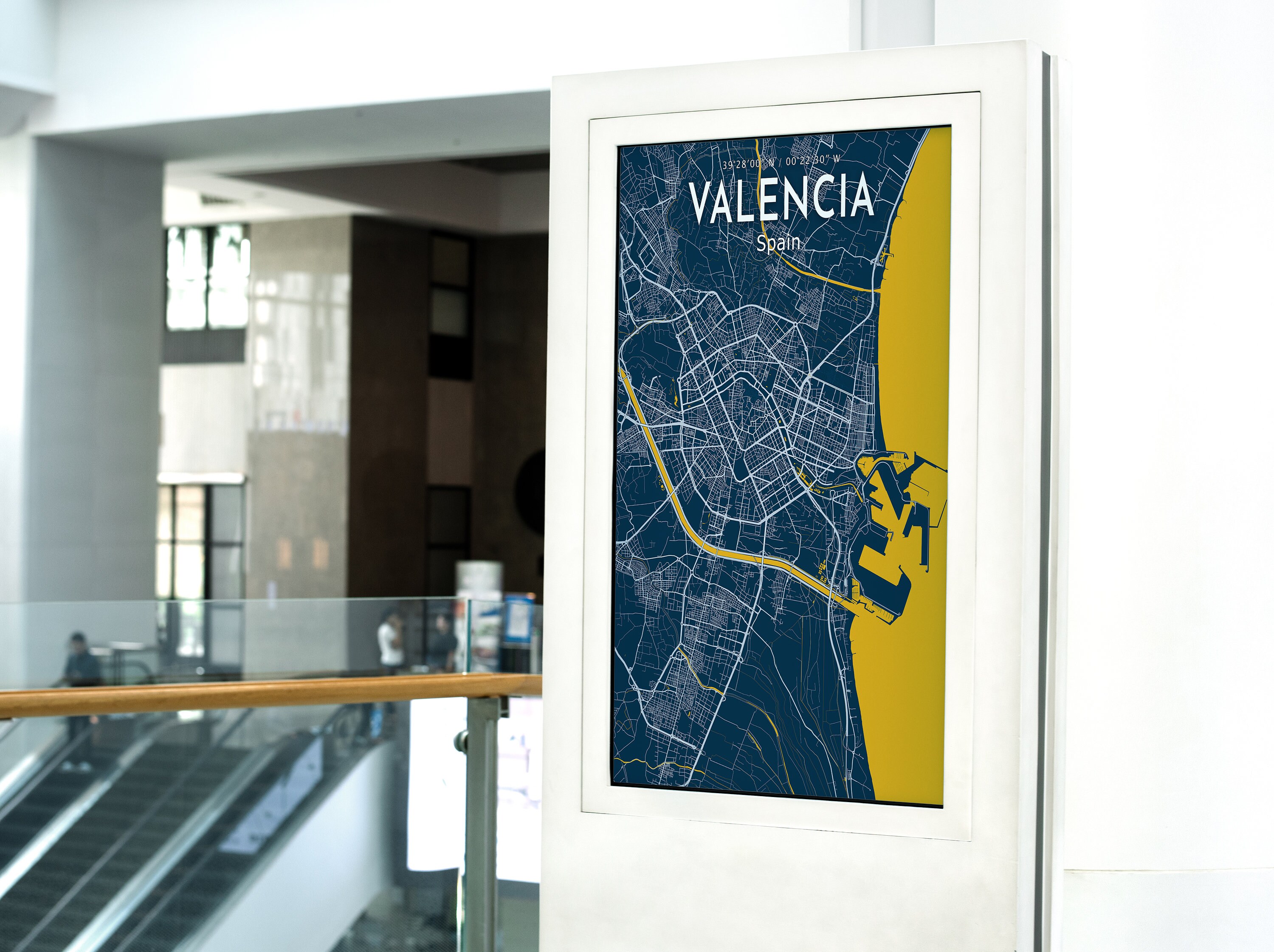 Valencia Blue Map Poster Valencia City Blue Map Poster - Etsy