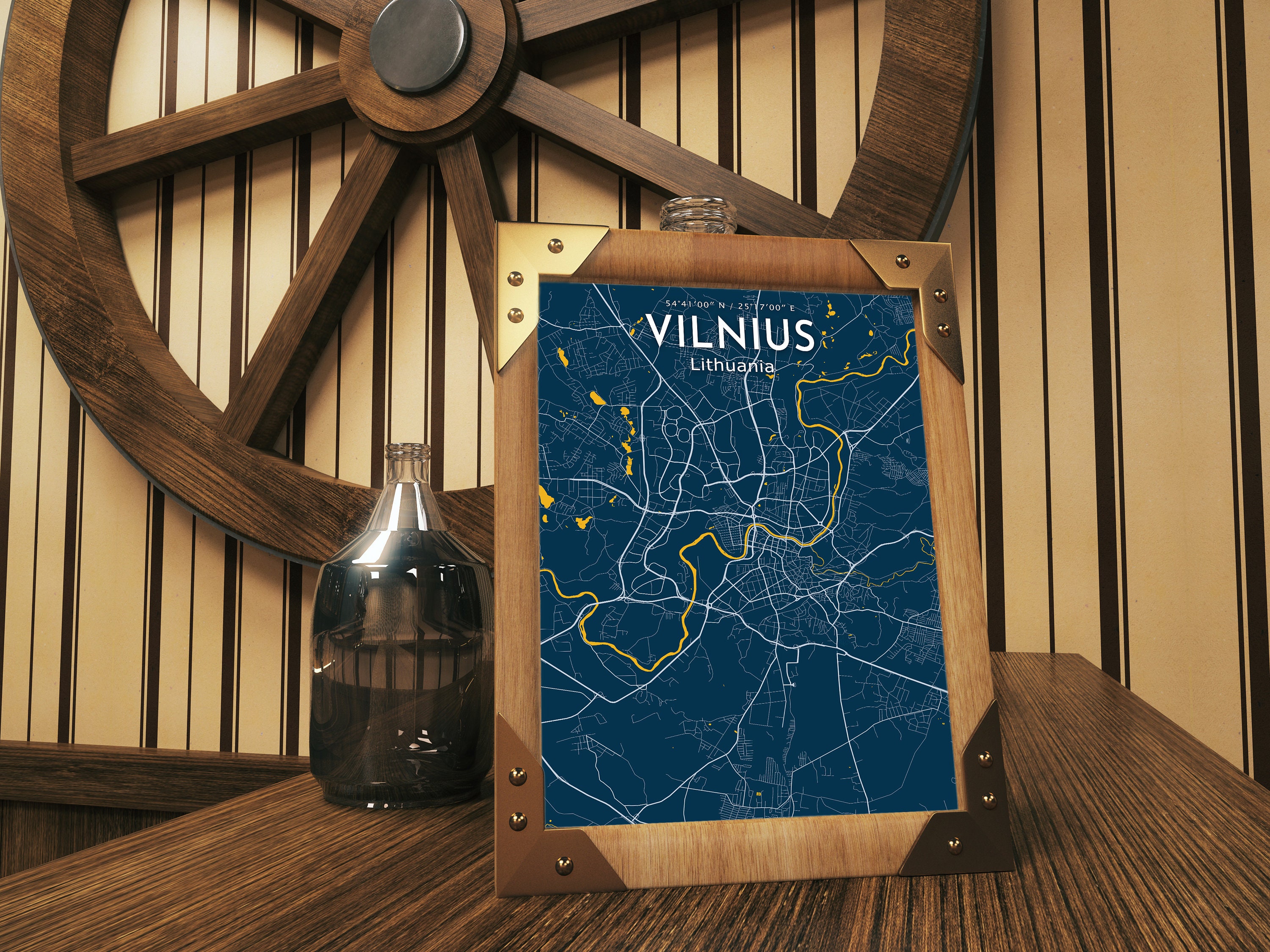 Vilnius Blue Map Poster Vilnius City Blue Map Poster Vilnius - Etsy