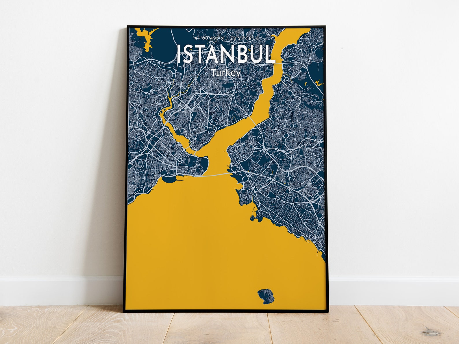 Istanbul Blue Map Poster Istanbul City Blue Map Poster - Etsy