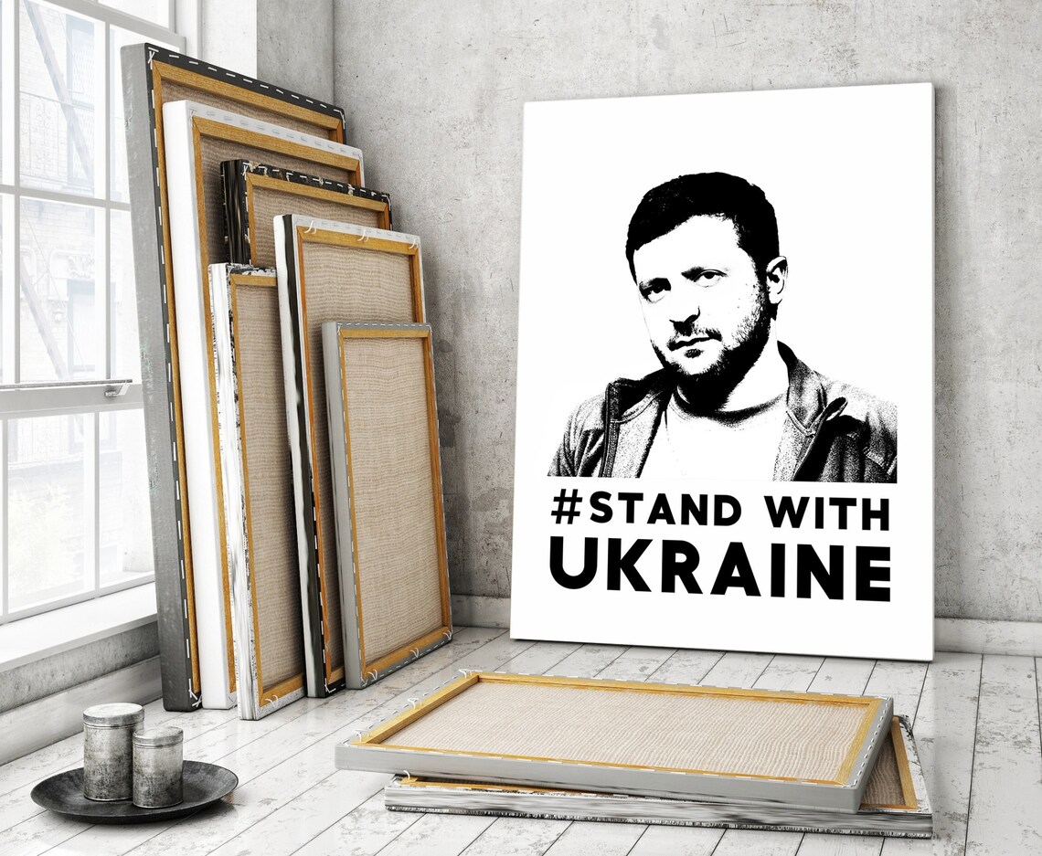 Volodymyr Zelenskyy Poster Stand With Ukraine Poster | Etsy