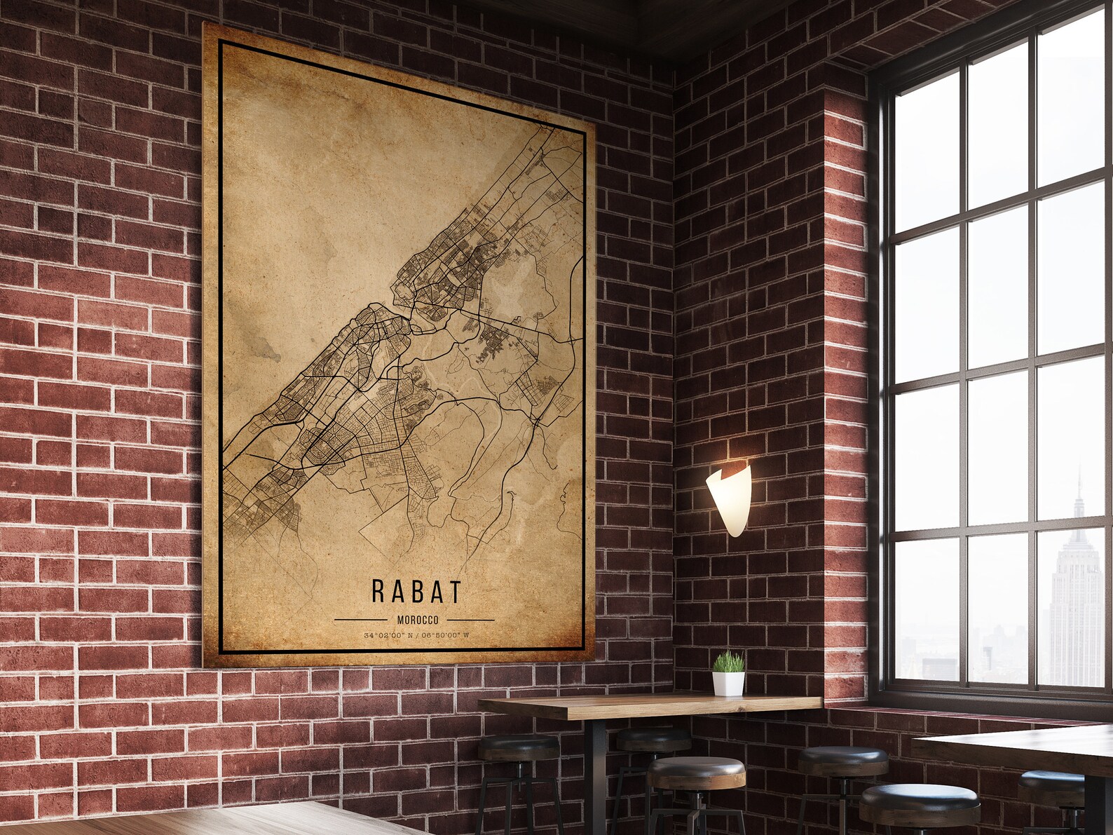 Rabat Vintage Map Poster Rabat Old Map Grunge Rabat Map - Etsy