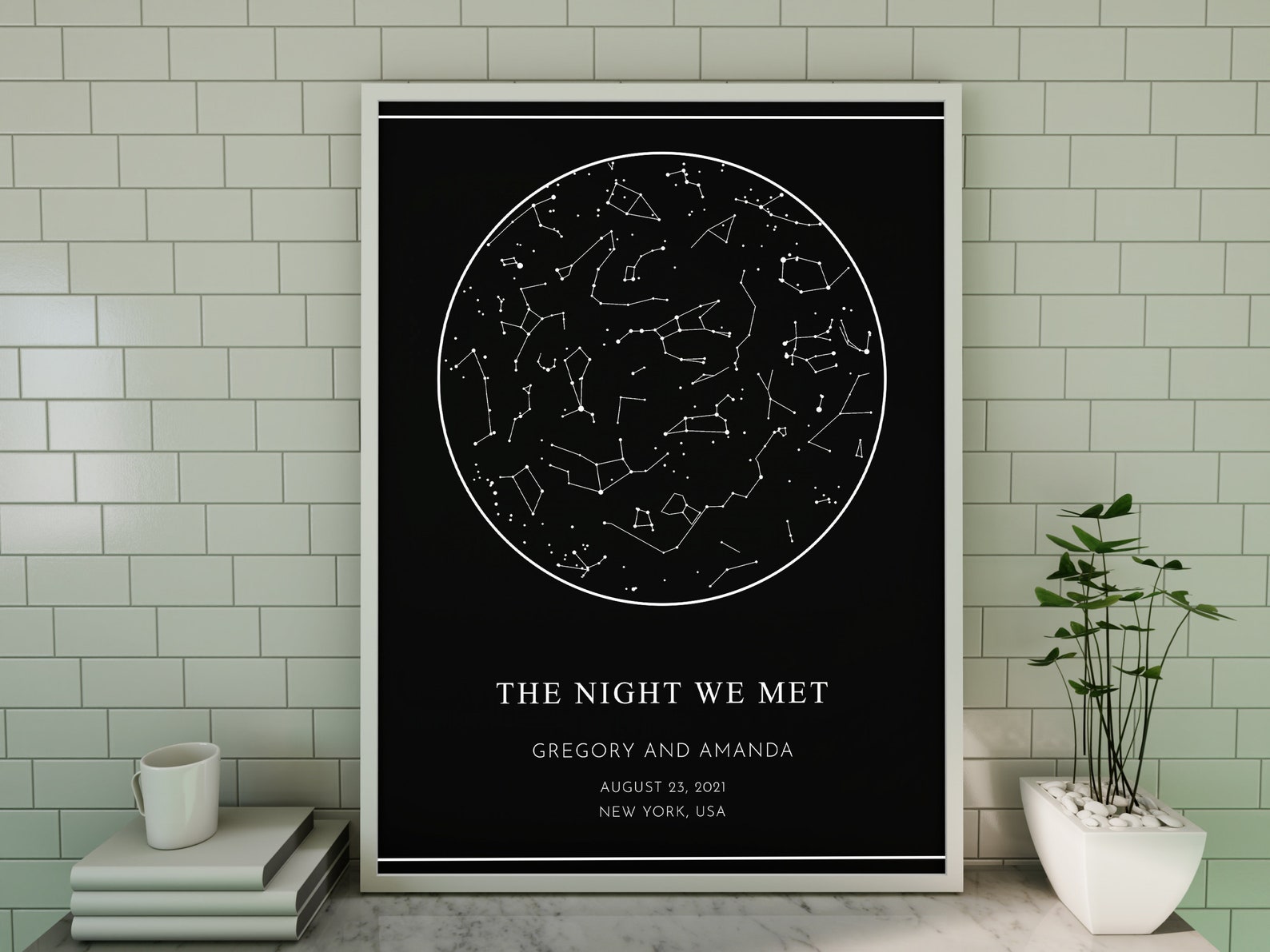 Map of the Night Sky Custom Star Chart Personalized Star - Etsy
