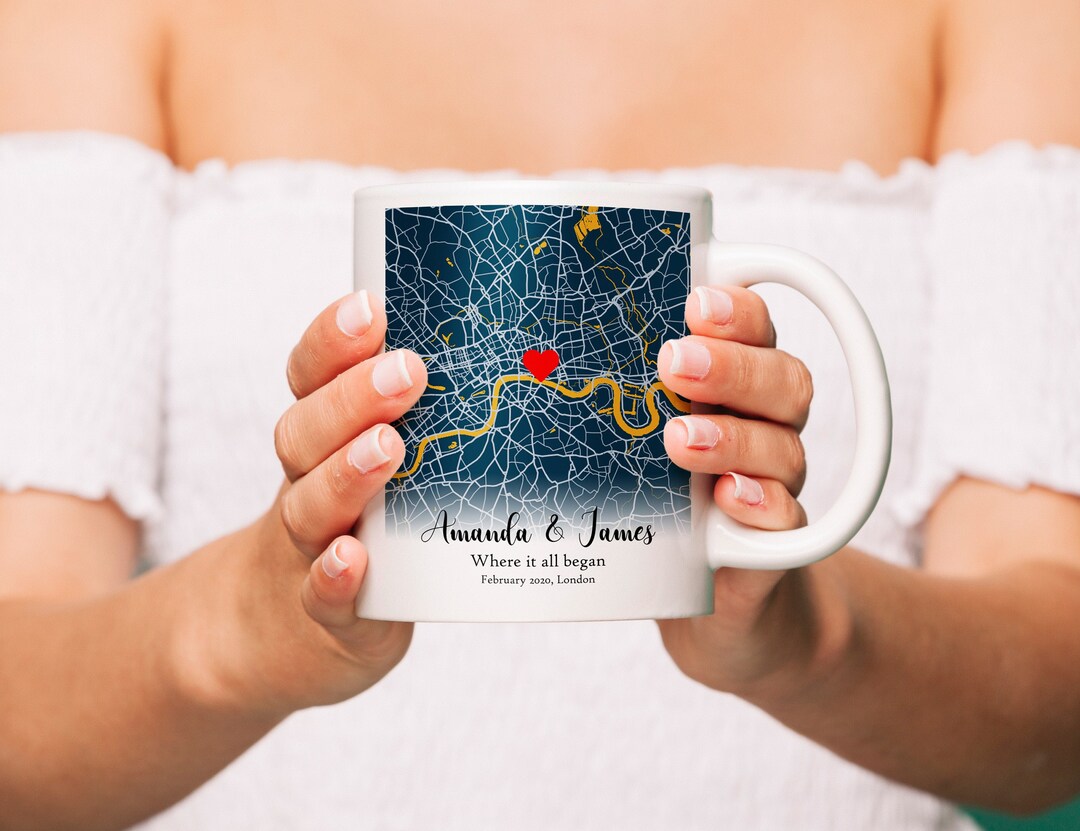 Custom Map Location Cup, Where It All Began Coffee Mug, Personalized ...