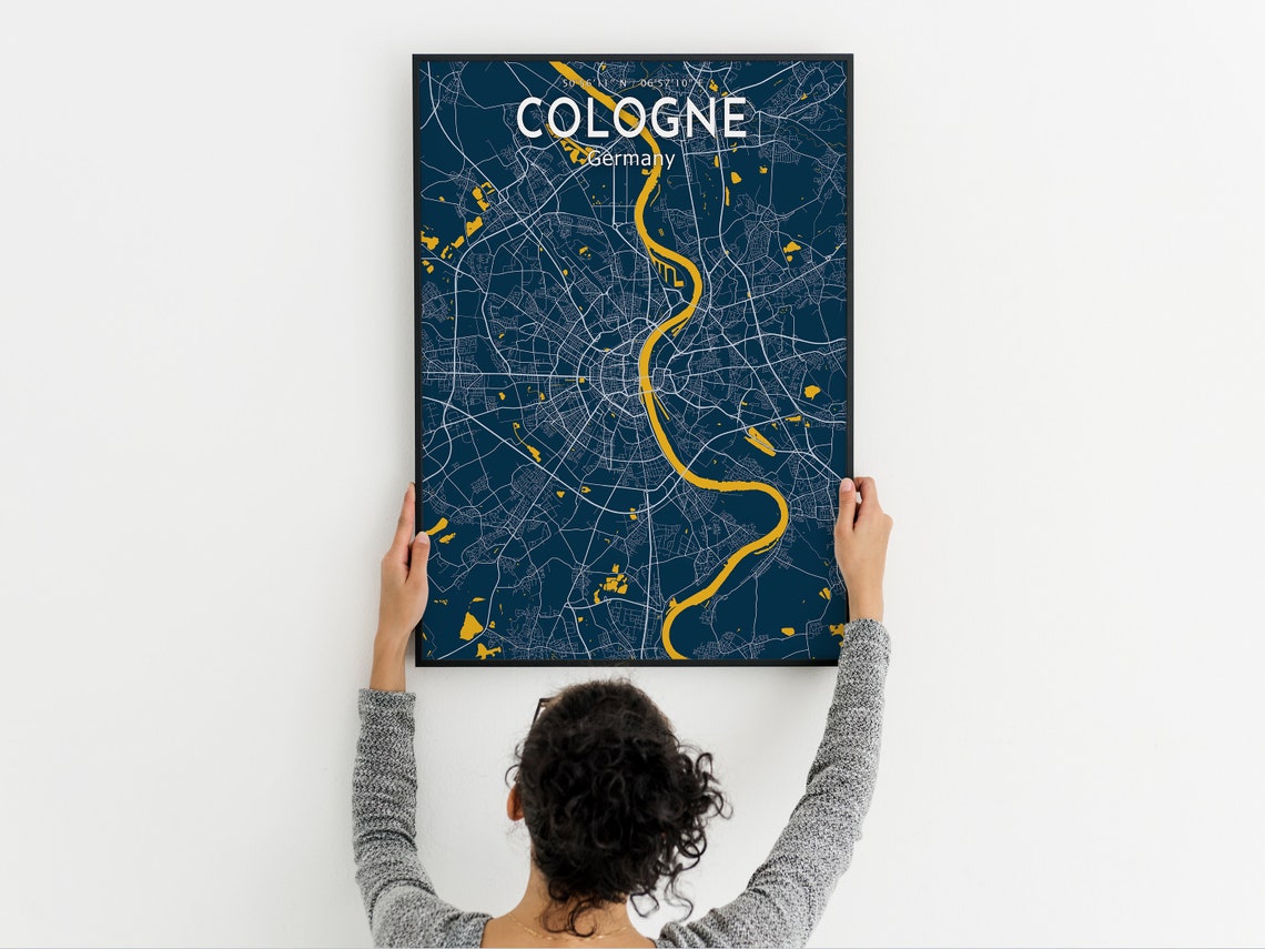 Custom Map Print Poster Digital Download Printable Wall Art - Etsy