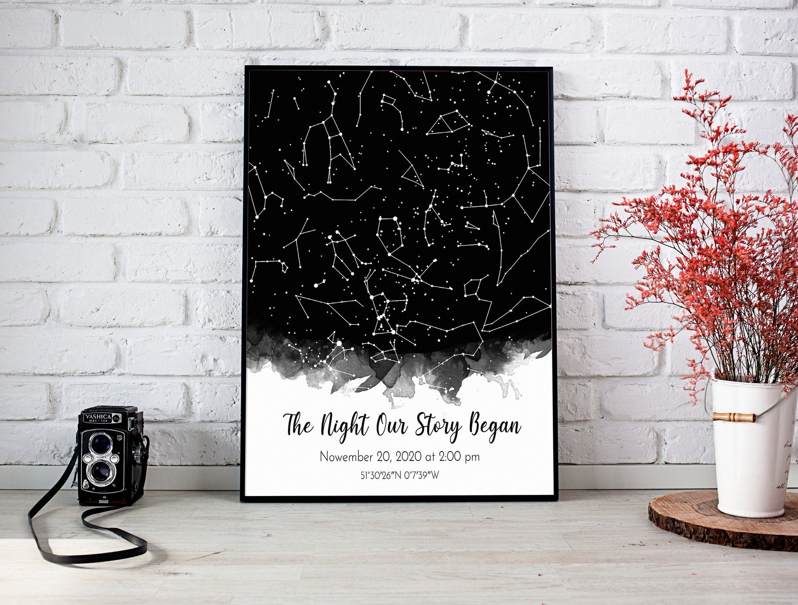 Star Map by Date Custom Star Map Print Personalized - Etsy