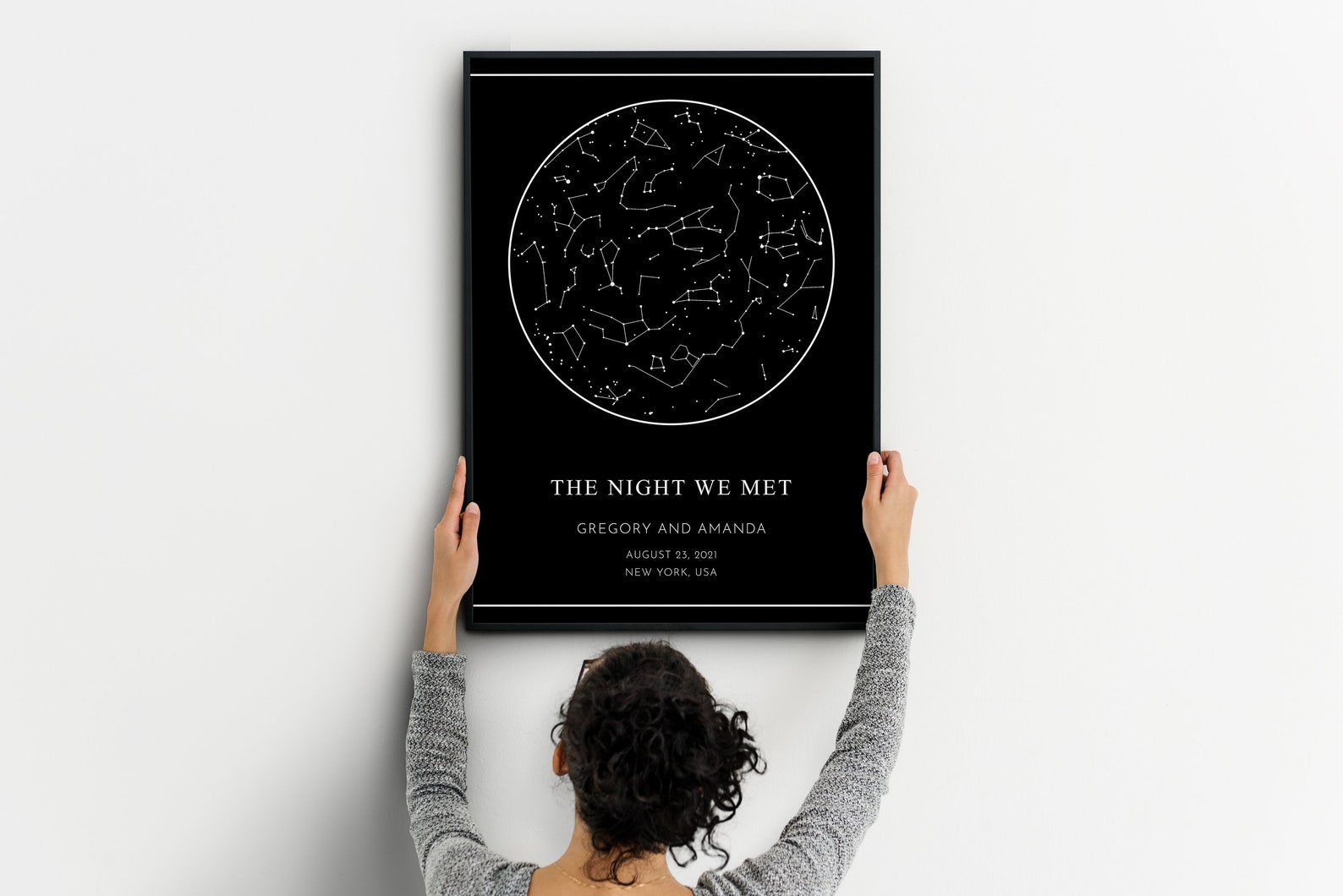 Map of the Night Sky Custom Star Chart Personalized Star - Etsy