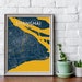 Shanghai Blue Map Poster Shanghai City Modern Map Print - Etsy