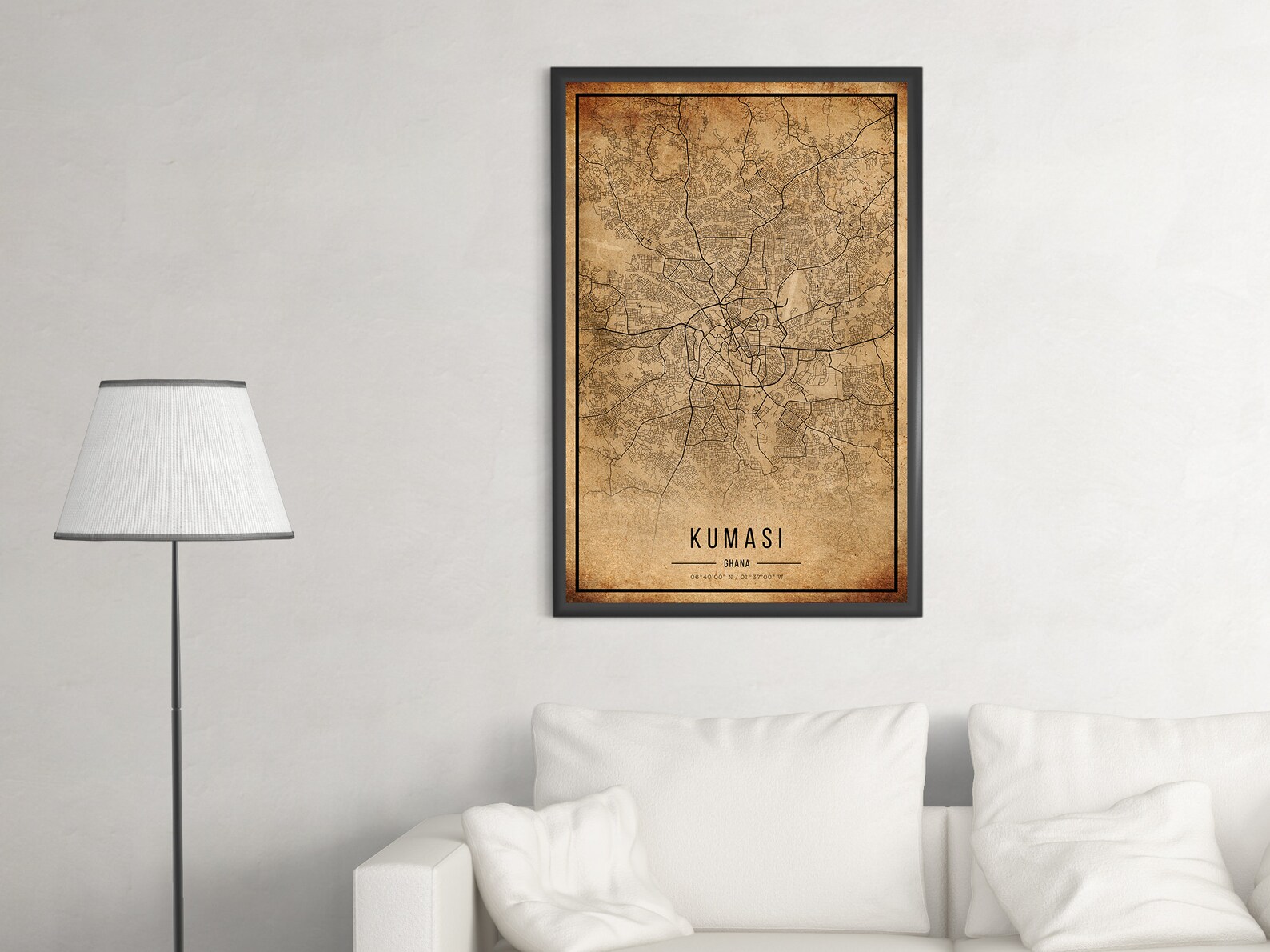 Kumasi Vintage Map Poster Kumasi Old Map Grunge Kumasi Map - Etsy