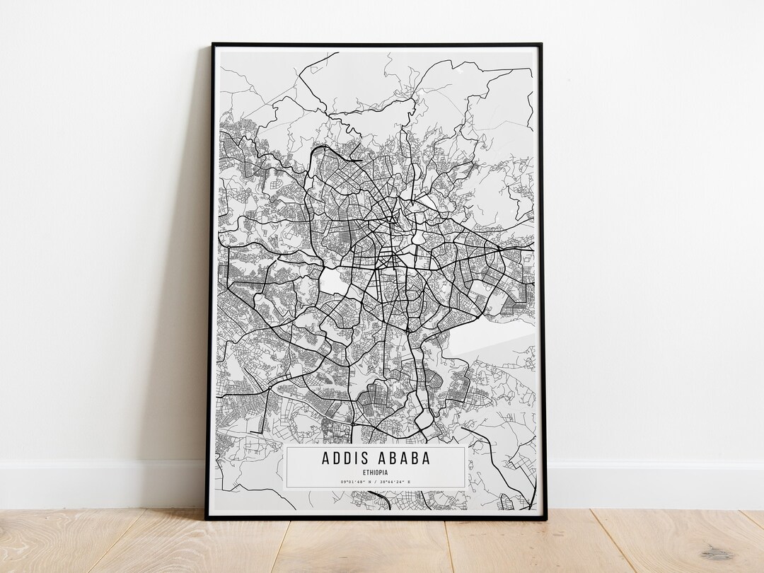 Addis Ababa Map Poster, Addis Ababa City Map Poster, Addis Ababa Map ...
