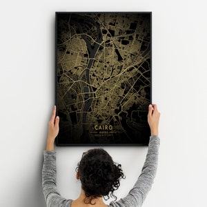 Cairo Custom Map Poster Cairo City Poster Cairo Map Printable Egypt