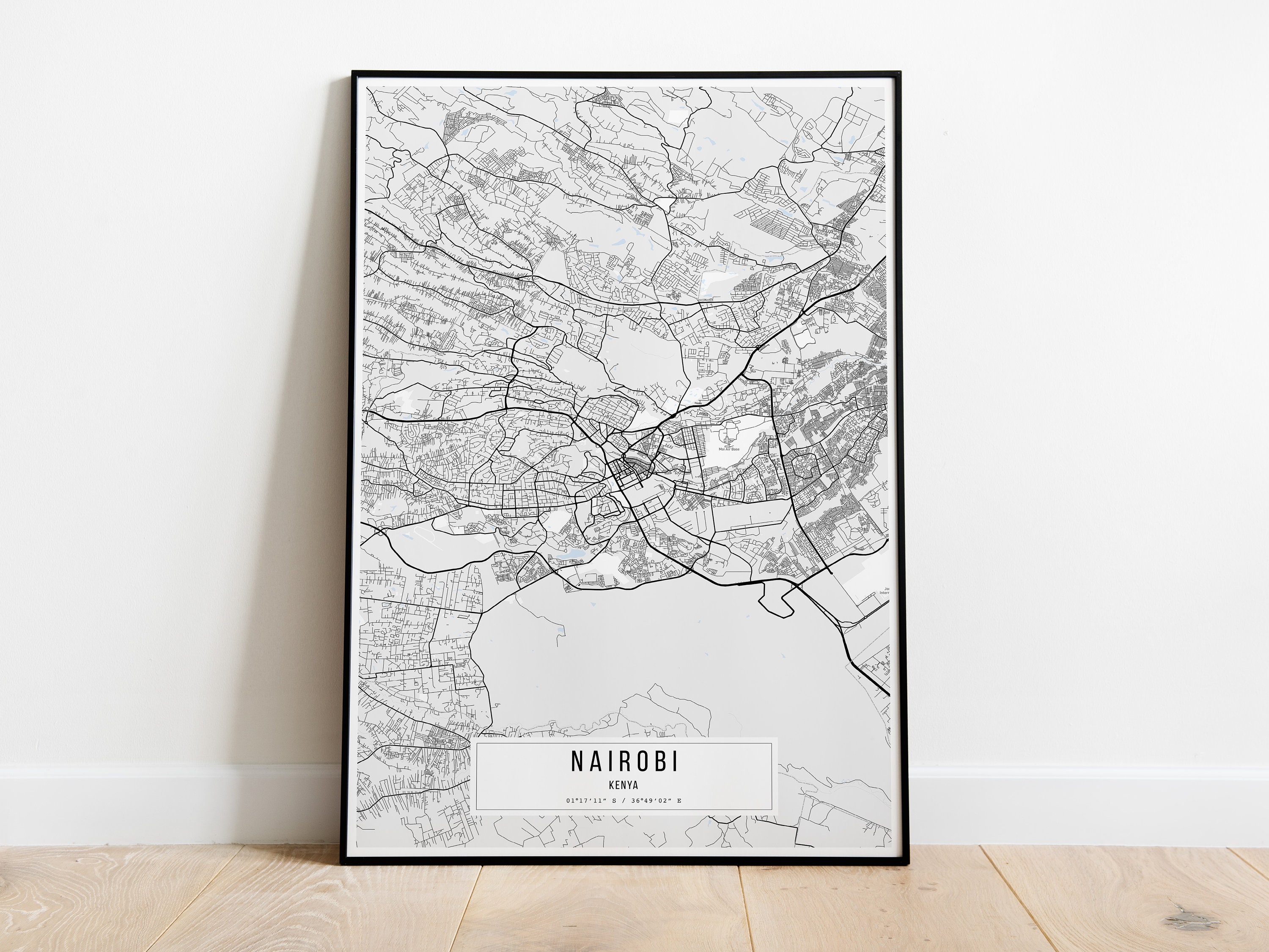 Nairobi Map Poster Nairobi City Map Poster Nairobi City | Etsy