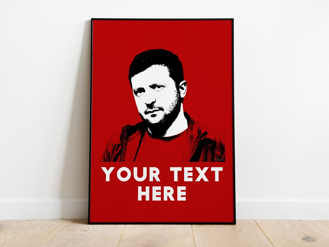 Custom Zelensky Portrait - Wall Art Print - President of Ukraine ...