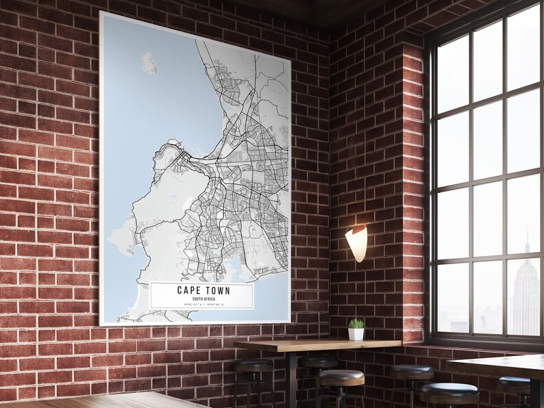 Cape Town Map Poster Cape Town City Map Poster Cape Town | Etsy