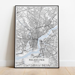 Philadelphia Map Poster, Philadelphia City Map Poster, Philadelphia ...