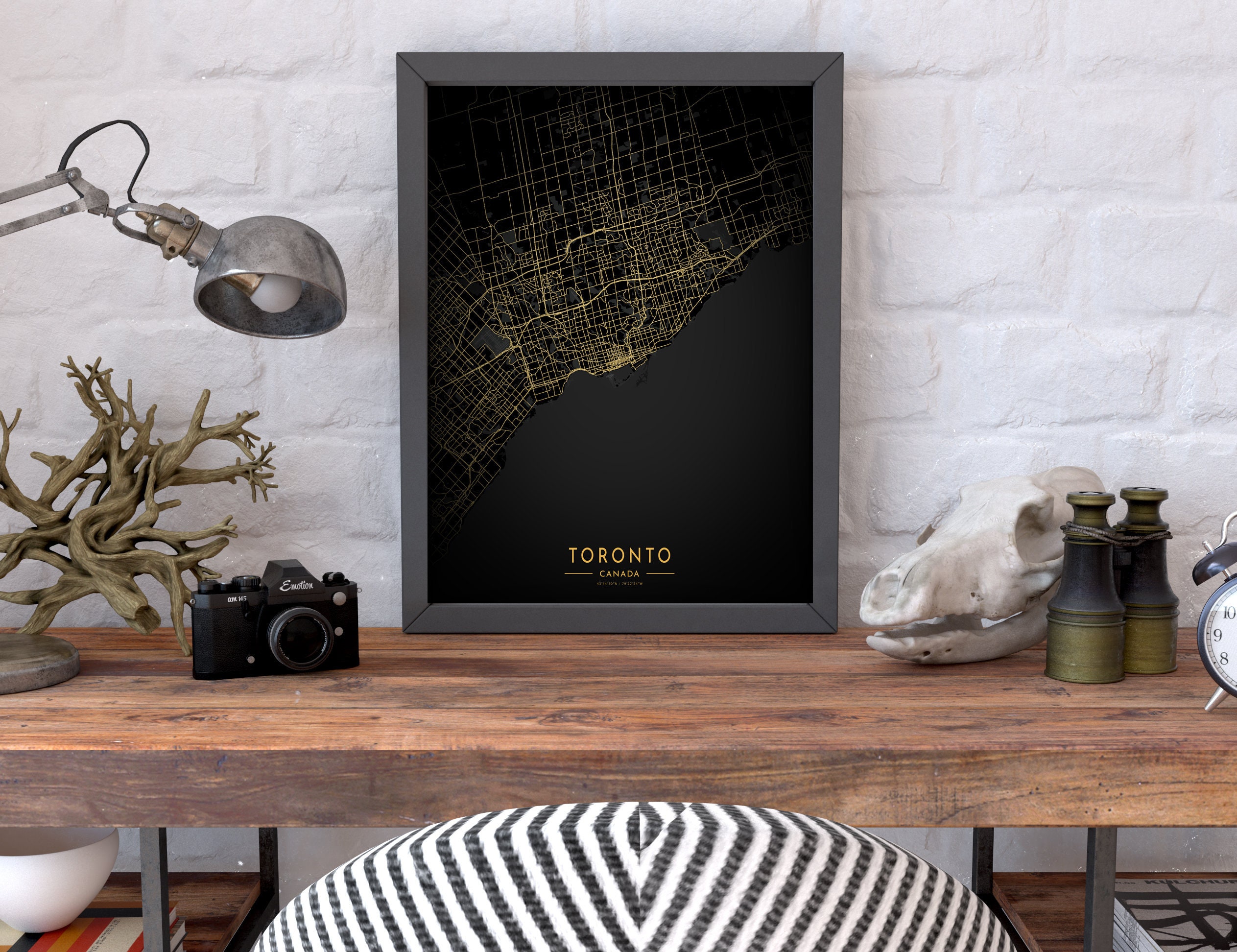 Toronto Map Poster Canada Wall Art Decor Toronto City Map | Etsy