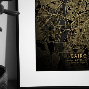 Cairo Custom Map Poster Cairo City Poster Cairo Map Printable Egypt