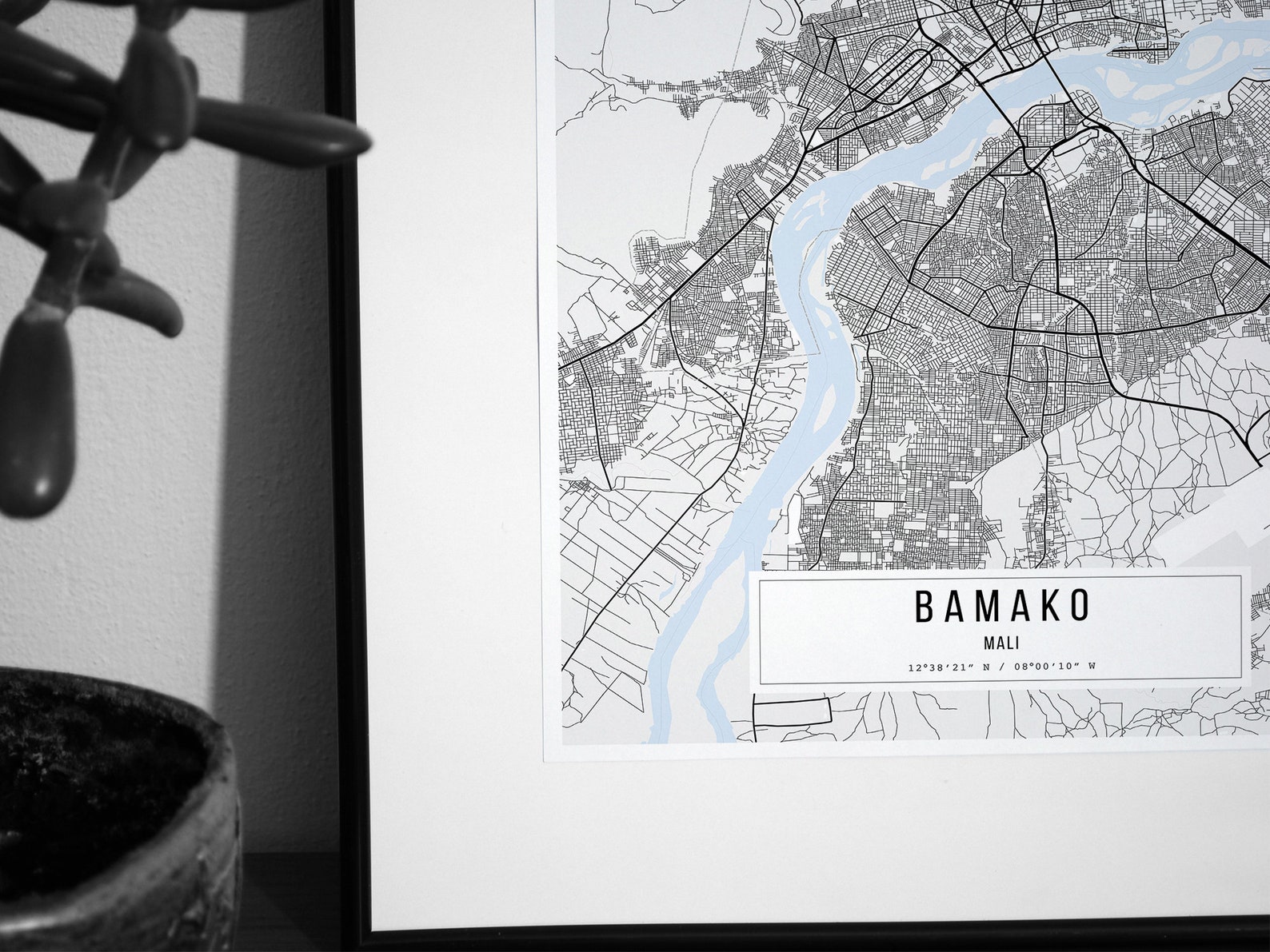 Bamako Map Poster Bamako City Map Poster Bamako City Sign | Etsy