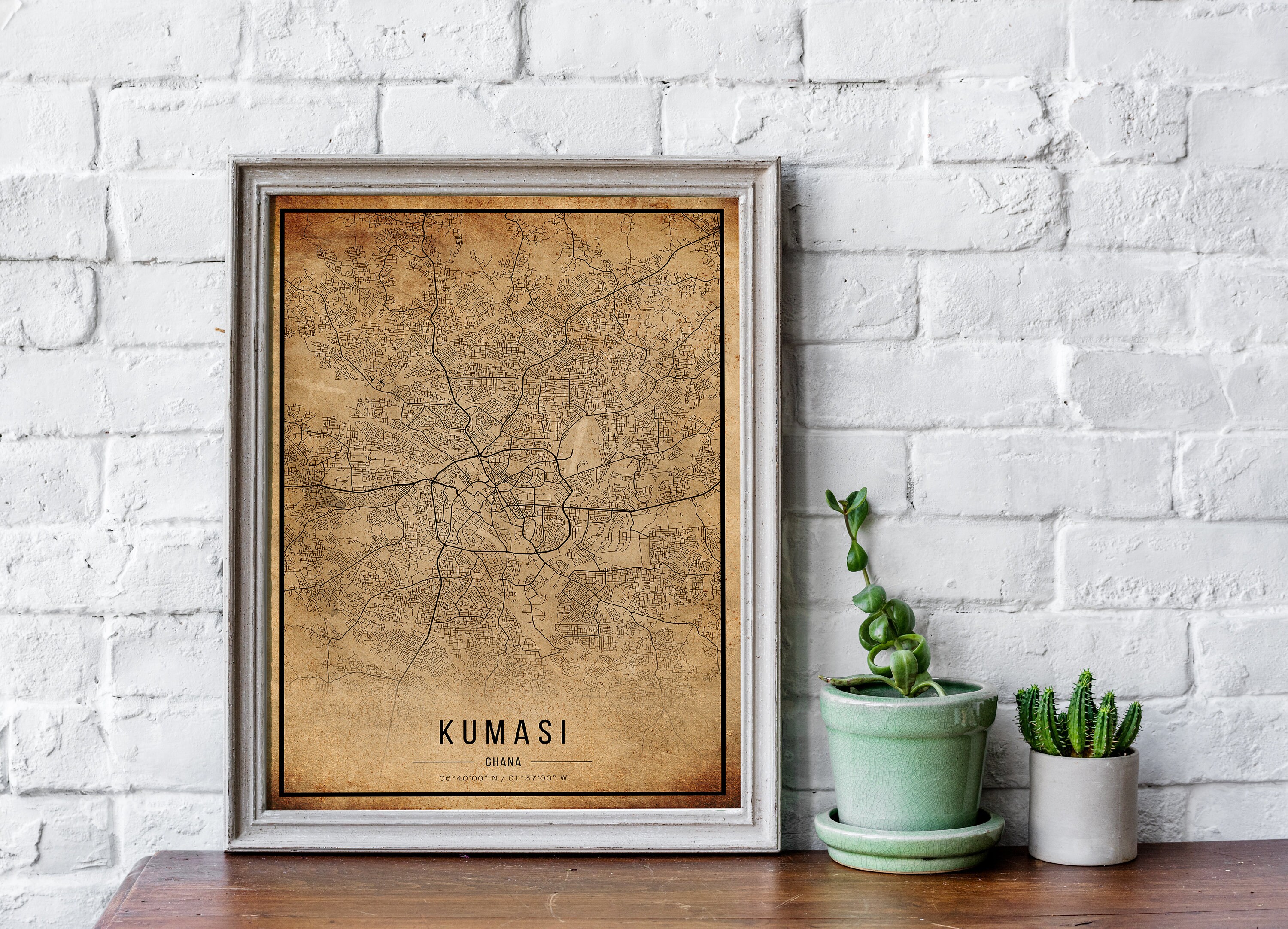Kumasi Vintage Map Poster Kumasi Old Map Grunge Kumasi Map - Etsy